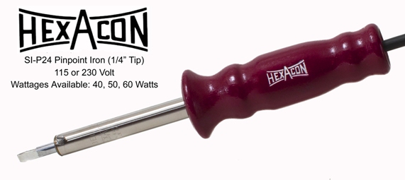 Hexacon SI-P24-60W Pinpoint Soldering Iron | 1/4" Tip | 60 Watts | 1050 ...