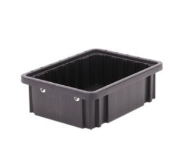 Metro TB91035CAS ESD-Safe Tote Box | Black Conductive | Stackable | 10 ...