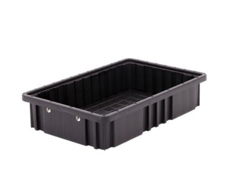 Metro TB92035CAS ESD-Safe Tote Box | Black Conductive | Stackable | 16. ...