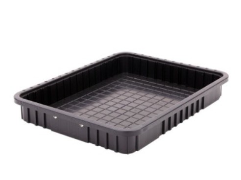 Metro TB93030CAS ESD-Safe Tote Box | Black Conductive | Stackable | 22. ...