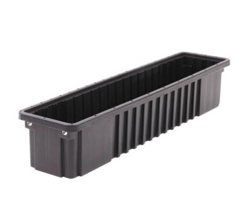Metro TB95050CAS ESD-Safe Tote Box | Black Conductive | Stackable | 26. ...